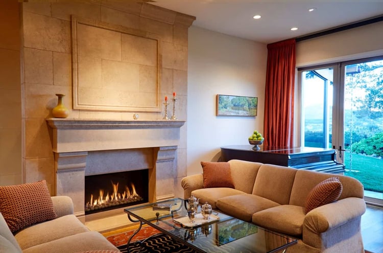 The Classic Beauty of a Front Facing Fireplace