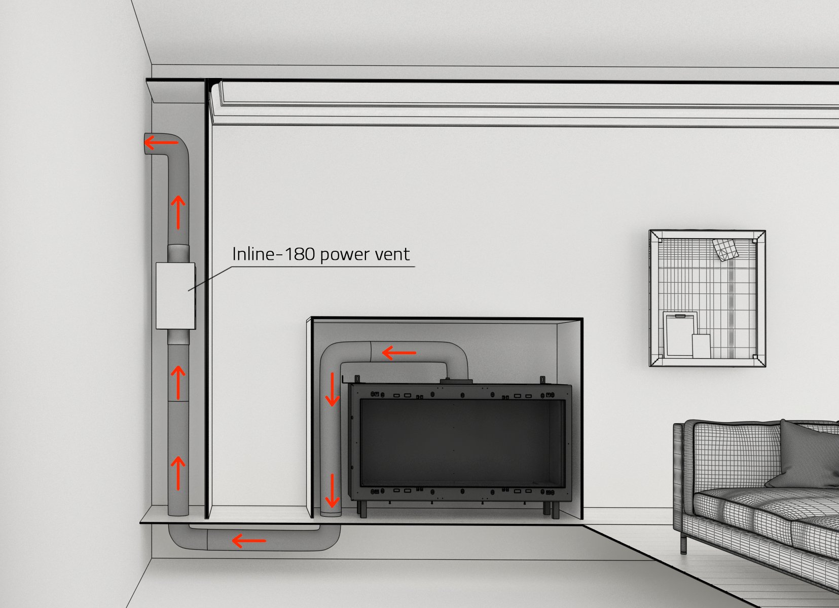 Ortal Power Vent System | Ortal Heat Luxury Fireplaces