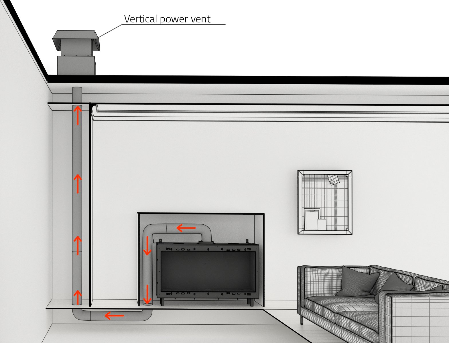 Ortal Power Vent System | Ortal Heat Luxury Fireplaces