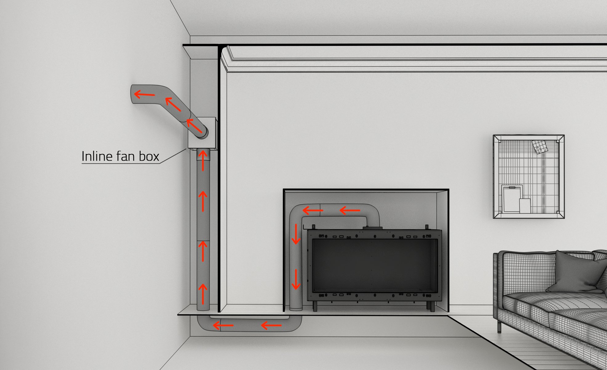 Ortal Power Vent System | Ortal Heat Luxury Fireplaces